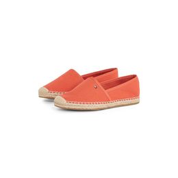 Tommy Hilfiger Espadrille &raquo;FLAG CANVAS ESPADRILLE&laquo;, Slipper, Flats, Bequemschuh mit Bastbezug und Ziern&auml;hten coralle 38 38 Slipper mit seitlicher...