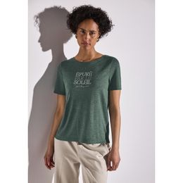 Street One Damen Street One T-Shirt mit Wording gr&uuml;n 34