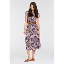 Laura Scott Midikleid mit stylischem Allover-Print rost-gemustert 42 - N-Gr N-Gr 42 Kleid von Laura Scott