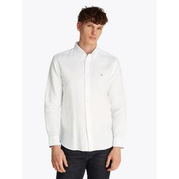 Tommy Hilfiger Langarmhemd »LINEN BLEND SOLID RF SHIRT« mit Button-down-Kragen Th Optic White XXL - N-Gr N-Gr XXL Businesshemd von Tommy Hilfiger...
