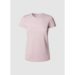 Pepe Jeans T-Shirt »NEW VIRGINIA« mit Logo-Print light pink L (40) L (40) Tolles Kurzarmshirt "New Virginia" von Pepe Jeans
