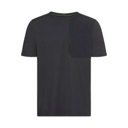 BOSS Green T-Shirt »Tee PKT Glamping« mit Materialmix Dark Blue402 S S Kurzarm für angenehme Bewegungsfreiheit