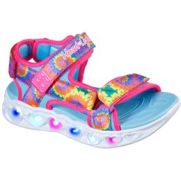Skechers Sandale »HEART LIGHTS SANDAL«, Sommerschuh, Klettschuh, Sandalette, mit Batik-Print pink-multi 28 28 Auffällige Sandale mit blinkender...