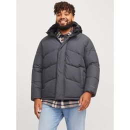 Jack & Jones PlusSize JACK & JONES PLUSSIZE Steppjacke »JJWORLD PUFFER JACKET PLS« mit Kapuze Asphalt 4XL 4XL Mit markanter Steppung
