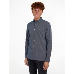 Tommy Hilfiger Businesshemd »FLEX MICRO FOULARD SF SHIRT« Mit Minimal-Print, Button-down-Kragen Carbon Navy / Ancient White S - N-Gr N-Gr S...