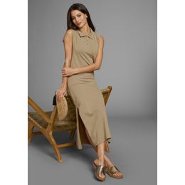 Laura Scott Sommerkleid in weicher Piqu&eacute;-Qualit&auml;t mit Polo-Kragen gr&uuml;n 42 - N-Gr N-Gr 42 Polokleid aus hochwertiger Baumwollmischung f&uuml;r angenehmen...