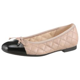 Gabor Ballerina »PRATO«, Blockabsatz, Businessschuh, Komfortschuh in Bequemweite G (=weit) beige-schwarz 37 37 Ballerina in dezenter Karreeform und...