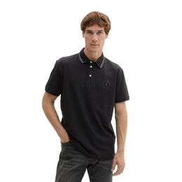 Tom Tailor Poloshirt mit Logo Print black XXL XXL Poloshirt von Tom Tailor