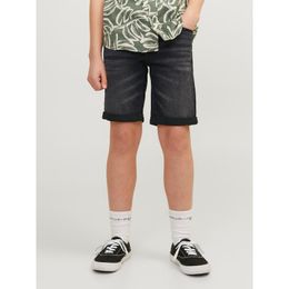 Jack & Jones JACK & JONES JUNIOR Bermudas »JJIRICK JJORIGINAL SHORTS MF 2350 SN JNR« mit Umschlagsaum Black-Denim 122 - N-Gr N-Gr 122 Jeansshorts von Jack & Jones