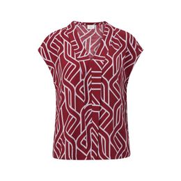 s.Oliver BLACK LABEL Kurzarmbluse mit Allover-Print red 36 36 Kurze Bluse von s.Oliver BLACK LABEL