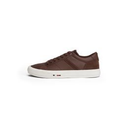 Tommy Hilfiger Sneaker »TH HI VULC LTH STREET«, Freizeitschuh, Halbschuh, Schnürer mit weich gepolstertem Schaftrand dunkelbraun 45 45 Schnürer im...