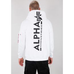 Alpha Industries Hoodie »Backprint Zip Hoodie« white M M Brushed Fleece Stoff