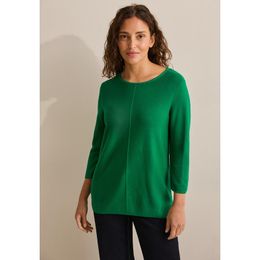 Cecil Strickpullover mit 3/4-Arm und Rundhals garden green XL (44) XL (44) 3/4-Arm Struktur-Pullover für Damen von Cecil