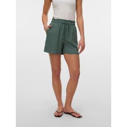 Véro Moda VERO MODA Shorts »VMMYMILO HW PAPERBAG SHORTS WVN GA« mit Leinen Laurel Wreath L (40) - N-Gr N-Gr L (40) Paperbag-Shorts von Vero Moda