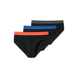 Schiesser Rioslip »95/5 Multipacks« 3er Pack, mit sportlichem Logo-Webgummibund 911-schwarz-orange/grau/blau 7 (XL) 7 (XL) Herren-Slip von Schiesser