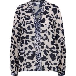 Sportalm KITZBÜHEL Schlupfbluse mit Animalprint beige schwarz 42 42 Bluse mit allover Animalprint von Sportalm Kitzbühel