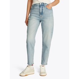 Tommy Jeans Mom-Jeans »MOM JEAN UH TPR« mit Logo-Stickereien, in knöchelfreier Länge Denim Ultra Light 26 - Länge 30 Länge 30 26 Mom-Jeans im...