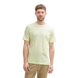 Tom Tailor T-Shirt mit Logo Stickerei lime cream green S S Rundhalsshirt von Tom Tailor
