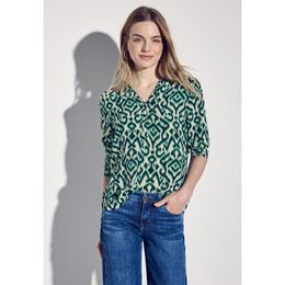 Street One 3/4-Arm-Shirt mit grafischem Muster hunter green 46 46 Print Shirt von Street One