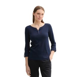Tom Tailor Langarmshirt mit Henley-Ausschnitt sky captain blue S (36) S (36) Henleyshirt von Tom Tailor