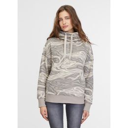 Ragwear Sweatshirt »JULISSA PRINT« mit Allover Muster BONE S (36) S (36) Vegan, von PETA verifizierter Sweater von Ragwear