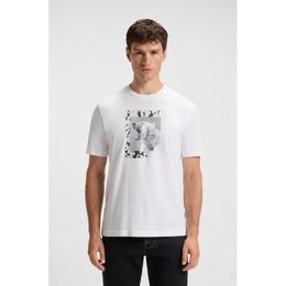 BOSS Orange T-Shirt »Te lupo« runder Ausschnitt, regular fit, Fotodruck White100 M M Shirt von BOSS Orange Menswear