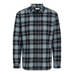 Jack & Jones PlusSize JACK & JONES PLUSSIZE Langarmhemd »JJJOSHUA FALL FLANNEL SHIRT LS PLS« Goblin Blue 4XL - N-Gr N-Gr 4XL Cooles Hemd von Jack & Jones Plus Size