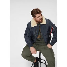 Alpha Industries Bomberjacke &raquo;INJECTOR III&laquo; ohne Kapuze marine 3XL 3XL Wattiert mit kontrastfarbenem Futter