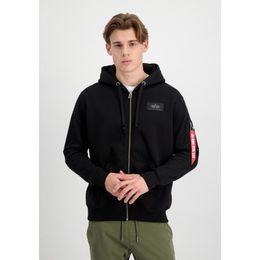 Alpha Industries Hoodie »Backprint Zip Hoodie« black XXL XXL Brushed Fleece Stoff