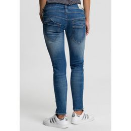 Herrlicher Slim-fit-Jeans »PITCH SLIM« Vintage-Style mit Abriebeffekten blue sea 879 30 - Länge 32 Länge 32 30 Röhrenjeans "Pitch Slim" von Herrlicher