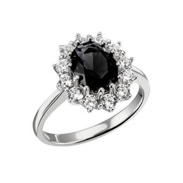Firetti Fingerring »Schmuck Geschenk Silber 925 Damenring Lady D Diana Royal« mit Zirkonia (synth.), Glasstein...
