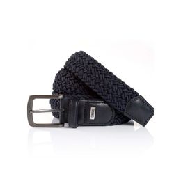 Cinque Lederg&uuml;rtel &raquo;POGGIO&laquo; Flechtg&uuml;rtel navy uni