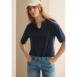 Cecil T-Shirt im Tunika-Look universal blue M (40) M (40) Kurzarmshirt für Damen von Cecil