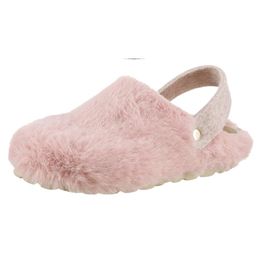 Kidsworld Hausschuh, Pantoffel, Clog, Homeslipper mit Softfußbett rosa 34 34 Kuscheliger Pantoffel mit Fersenriemchen aus Filz