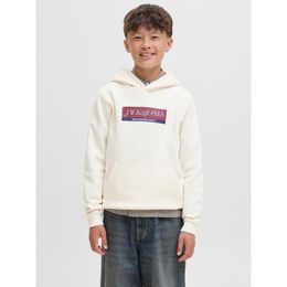 Jack & Jones JACK & JONES JUNIOR Kapuzensweatshirt &raquo;JORINWOOD BLOCK BRANDING SWEAT NOOS JNR&laquo; Antique White 176 176 Sweater von Jack & Jones Junior