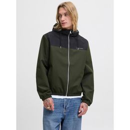Jack & Jones JACK & JONES Blouson »JJELEGACY LIGHT JACKET HOOD NOOS« mit Kapuze mit Logo Schriftzug Rosin Detail:BLACK BLOCKING L L Übergangsjacke von Jack & Jones
