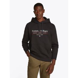 Tommy Hilfiger Hoodie &raquo;HILFIGER CENTER STACK HOODY&laquo;, mit gro&szlig;em mehrfarbigen Print Black S S Sweatshirt von Tommy Hilfiger Menswear