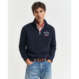 Gant Sweatshirt &raquo;GRAPHIC HALF ZIP&laquo; evening blue M M Sweattroyer von Gant