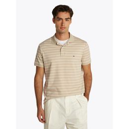 Tommy Hilfiger Poloshirt »LIQUID COTTON REG SEASONAL POLO« mit Logostickerei Sandalwood / Ecru L L Poloshirt von Tommy Hilfiger