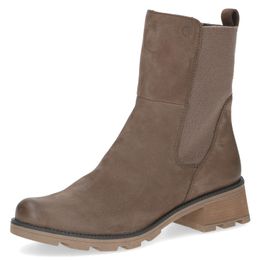 Caprice Chelseaboots, Blockabsatz, Stiefelette, Komfortschuh mit breitem Stretcheinsatz taupe 42 42 Klassische Stiefelette mit Innenreißverschluss,...