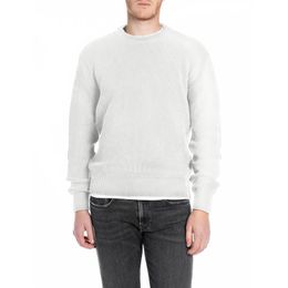 Replay Strickpullover mit Rundhals natural white XXL XXL Pullover von Replay