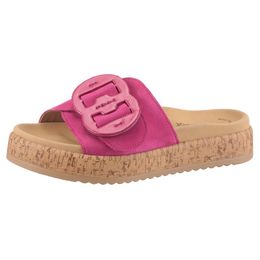 Gabor Pantolette, Plateau, Sommerschuh, Bequemschuh, Best Fitting für gute Passform pink 42 42 Pantolette mit trendiger Zierschnalle aus Leder und...