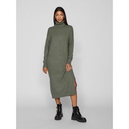 Vila Strickkleid »VIRIL ROLL NECK L/S MIDI DRESS - NOOS« Laurel Wreath Detail:DARK MELANGE L - N-Gr N-Gr L Langes Strickkleid von Vila