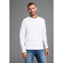 DELMAO Sweatshirt, Langarm, Regular Fit, unifarben, Basic-Stil weiss M (48/50) M (48/50) Sweatshirt aus weicher, angerauter Sweatware f&uuml;r hohen...