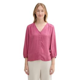 Tom Tailor Klassische Bluse in Melange-Optik pink velvet melange 40 40 Bluse von Tom Tailor