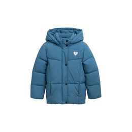 Tom Tailor Steppjacke mit Kapuze mit reflektiven Prints dusty petrol 116/122 116/122 Jacke von Tom Tailor Kids