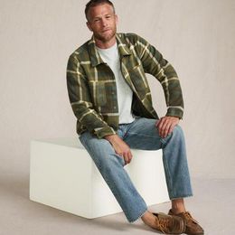 LANDS' END Hemdjacke aus Fleece, Herren,  Braun, Polyester, by Lands' End