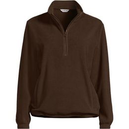 LANDS' END Anyweather Fleece-Pullover mit Reißverschluss, Damen,  Braun, Polyester, by Lands' End