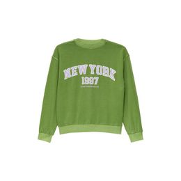 s.Oliver JUNIOR Sweatshirt, mit Waschung und Frontprint olive green S (134/140) S (134/140) Oversized-Sweatshirt von s.Oliver Junior