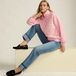 LANDS' END Sweatshirt mit Steppung, Damen,  Pink, Polyester/Viskose, by Lands' End